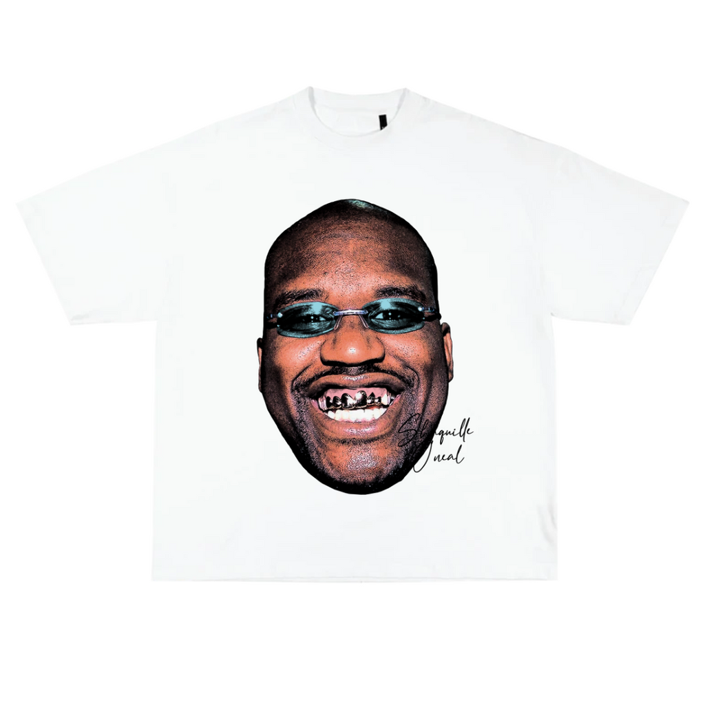 SHAQ WHITE TEE – splashylifeapparel